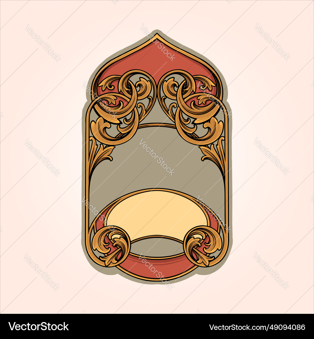 Art nouveau legacy classic luxury frames Vector Image
