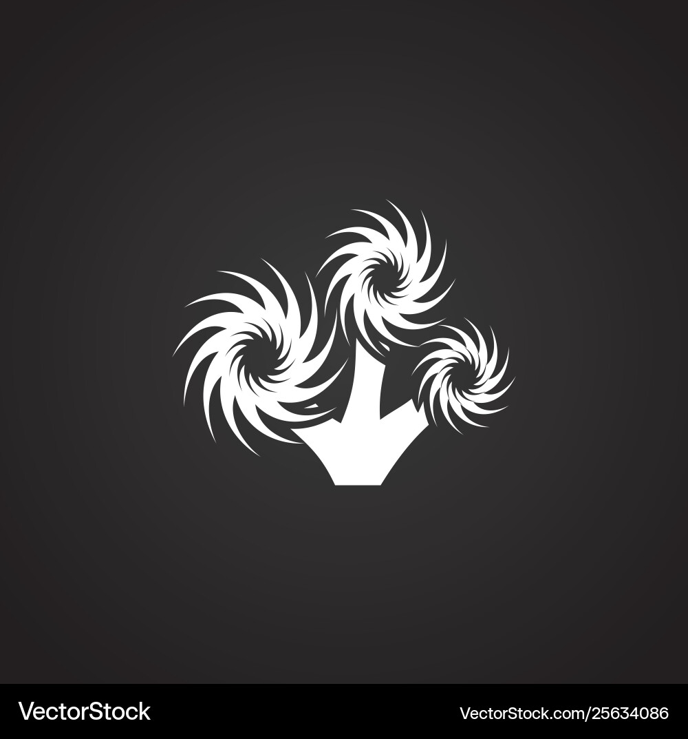 Coral icon on background for graphic and web Vector Image