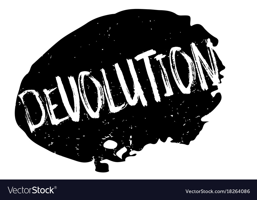 Devolution rubber stamp Royalty Free Vector Image