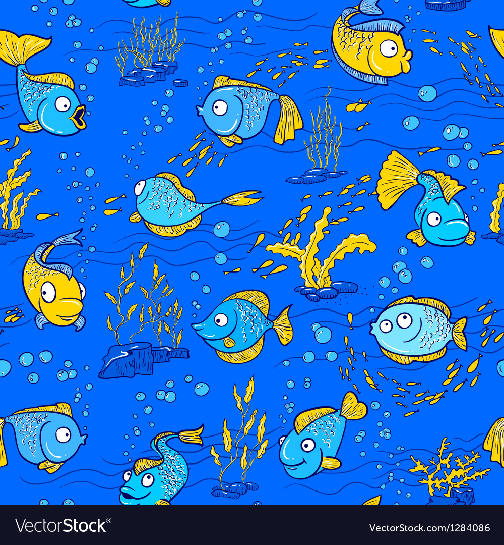Fish seamless Royalty Free Vector Image - VectorStock