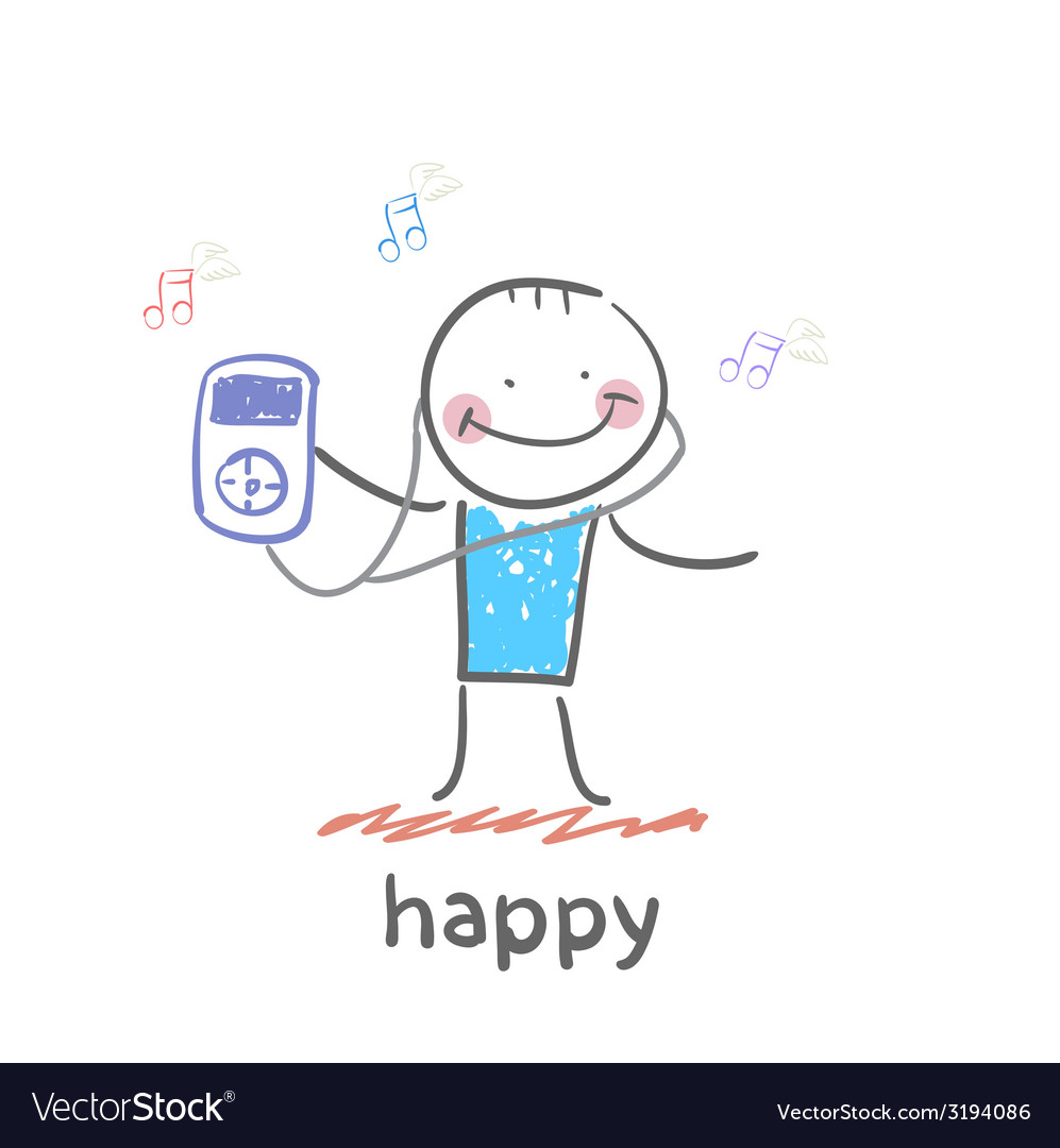 Happy Royalty Free Vector Image - VectorStock