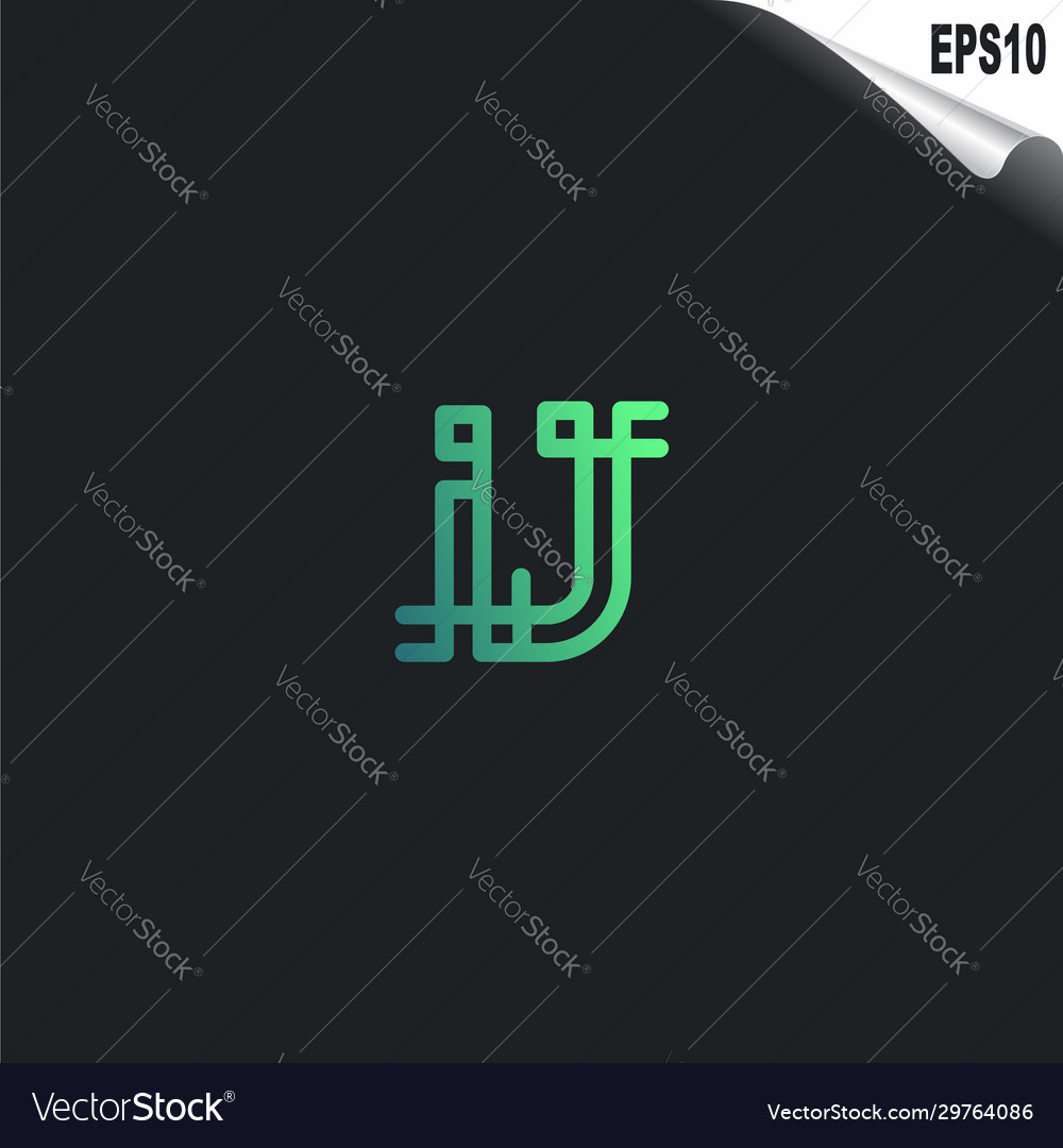 Initial ij logo monogram design template simple Vector Image