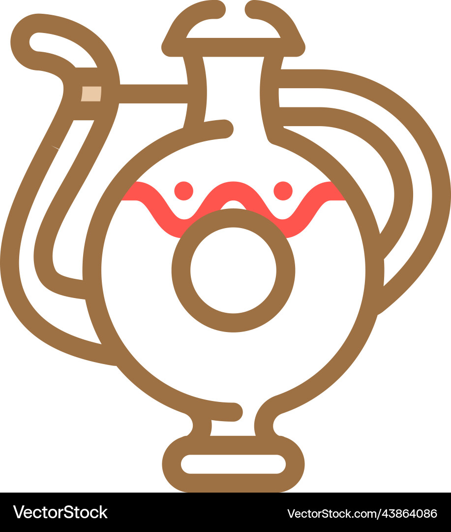 Jug clay crockery color icon Royalty Free Vector Image