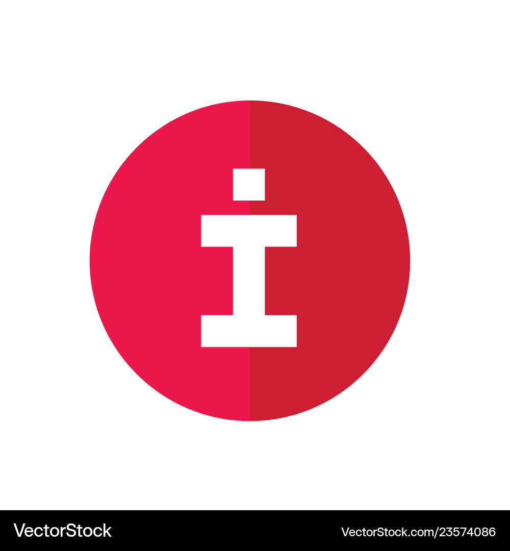 Letter i initial logo design red colorful icon Vector Image