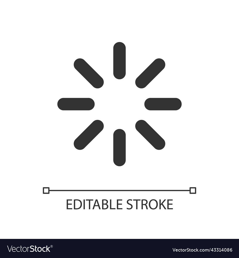 Loading indicator pixel perfect linear ui icon Vector Image