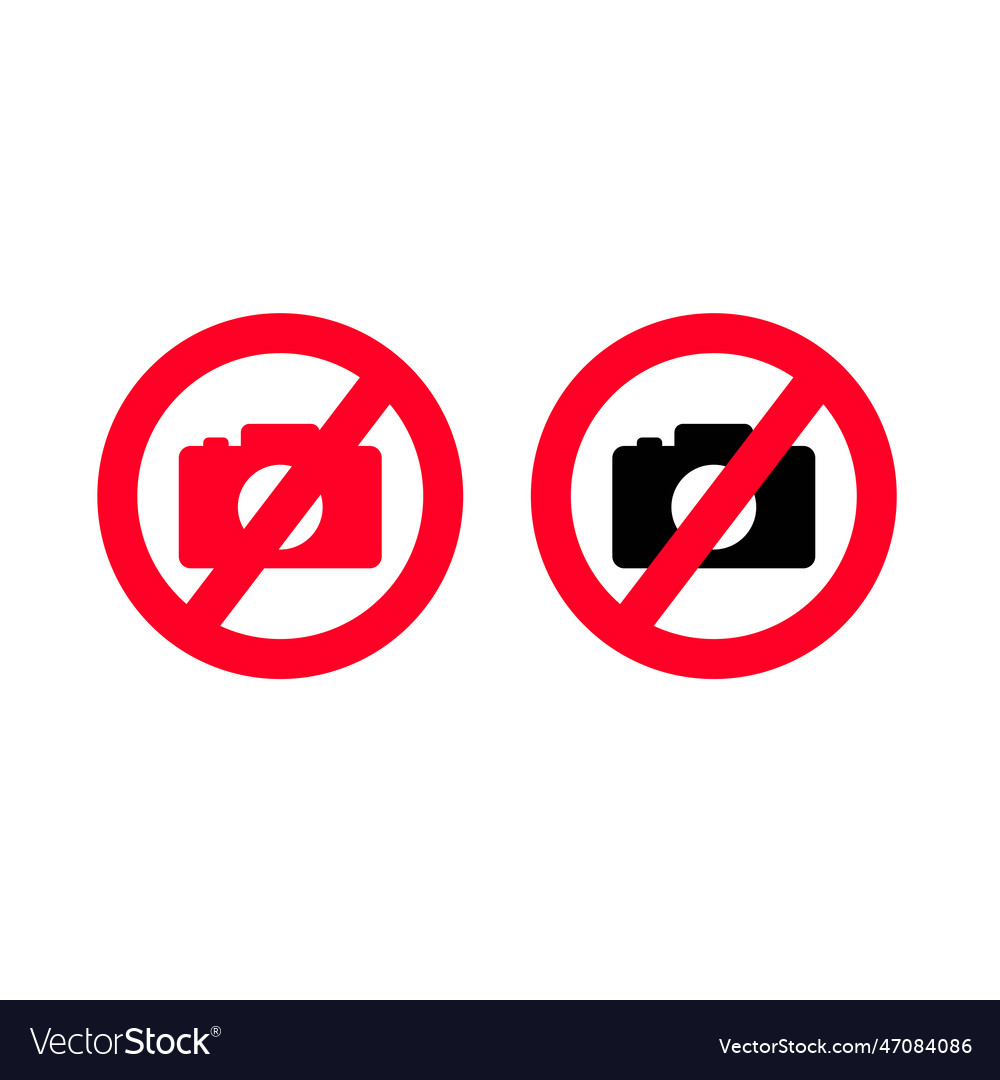 No cameras allowed sign Royalty Free Vector Image