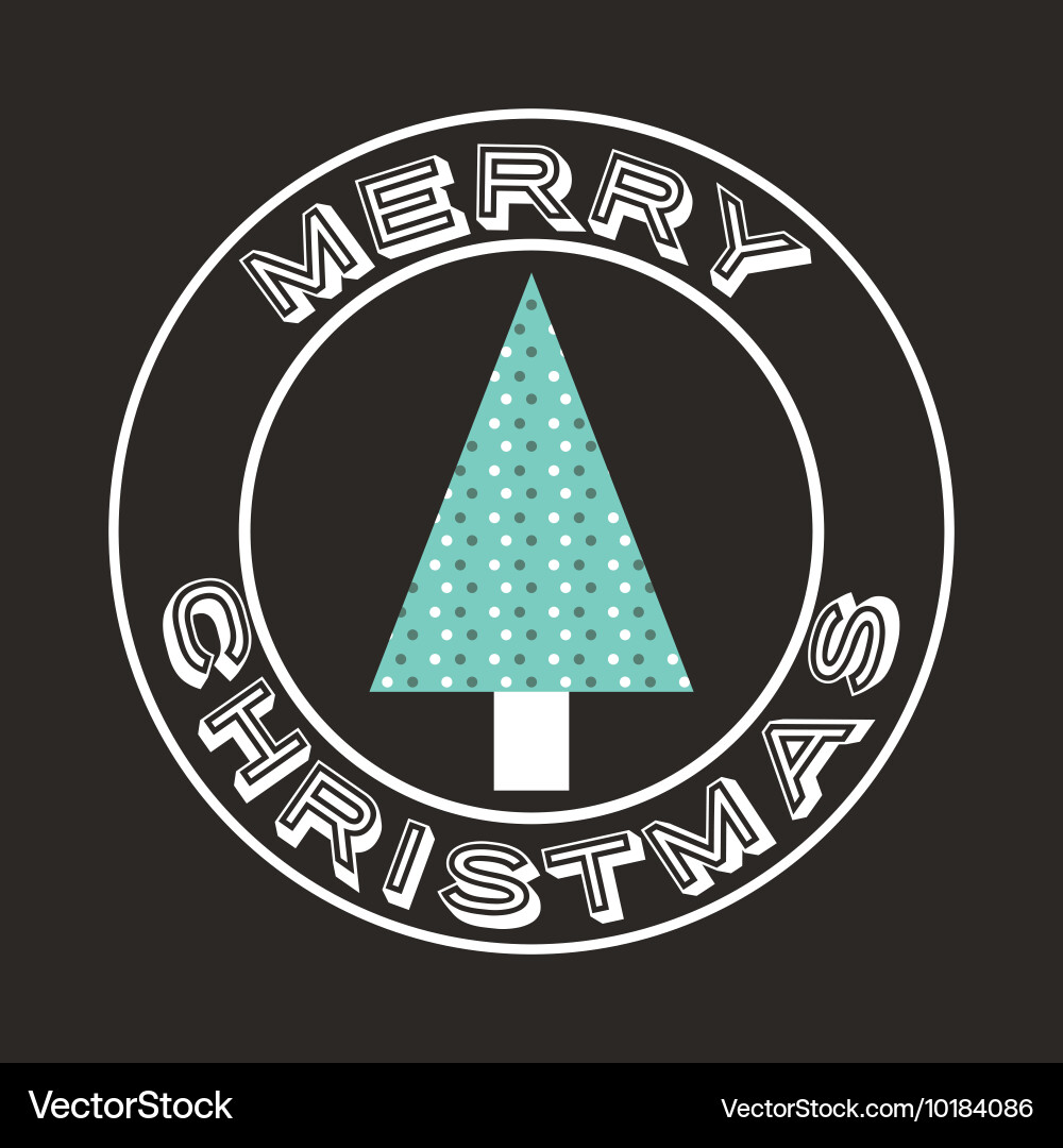 Pine tree icon merry christmas design Royalty Free Vector