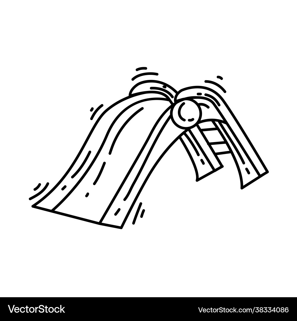 Playground kids toddler slide Royalty Free Vector Image