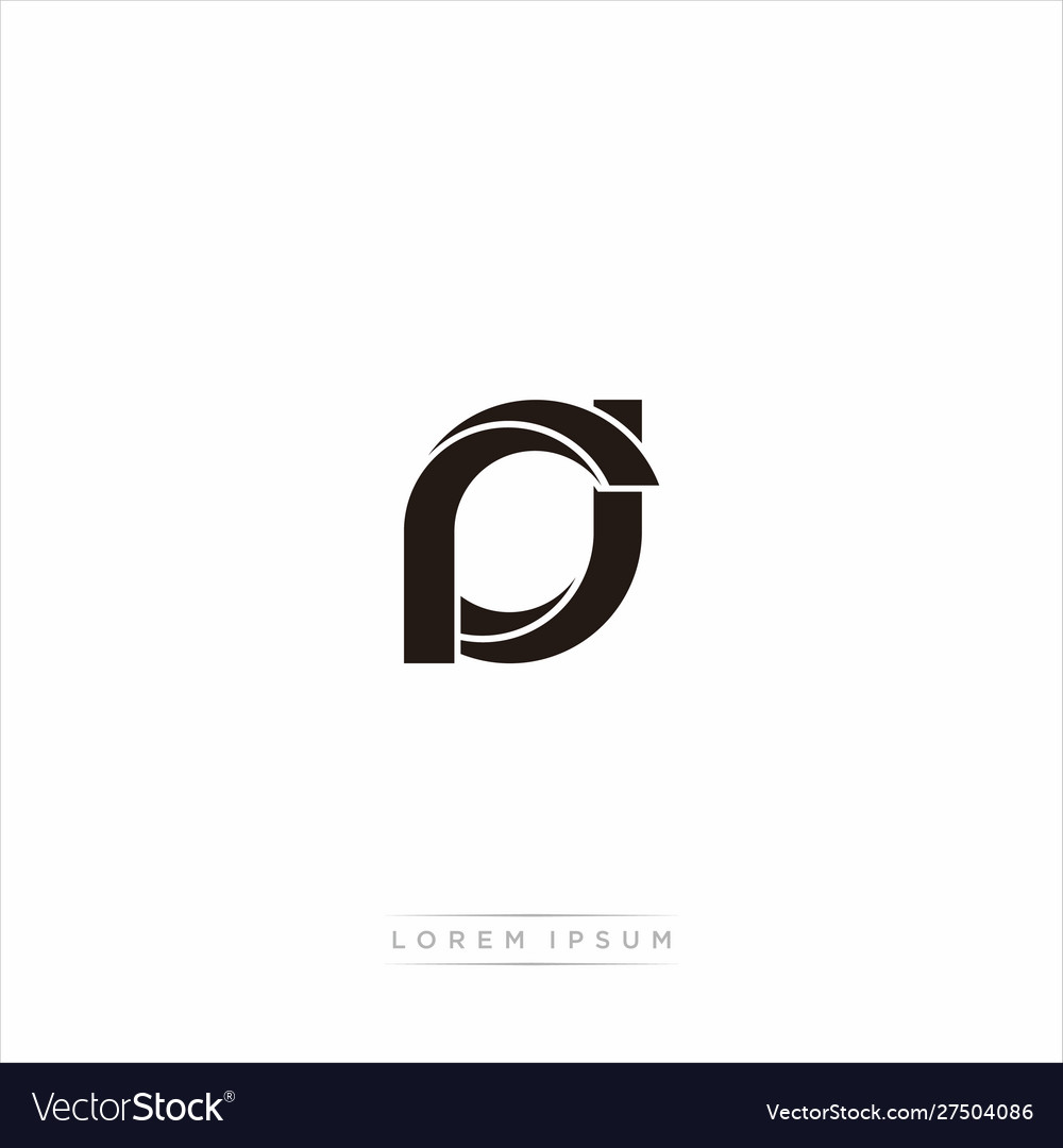 Rj initial letter split lowercase modern monogram Vector Image