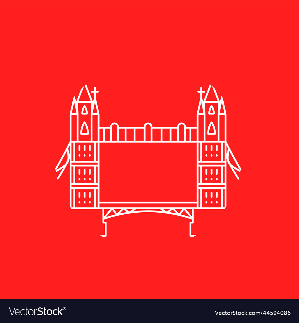 Tower bridge circle Royalty Free Vector Image - VectorStock
