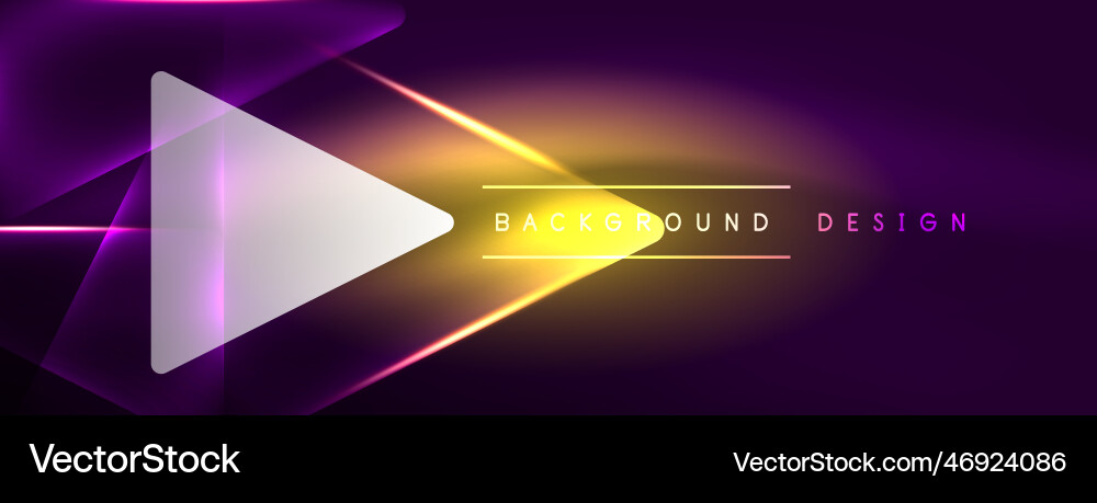 Vibrant geometric neon shiny line background Vector Image