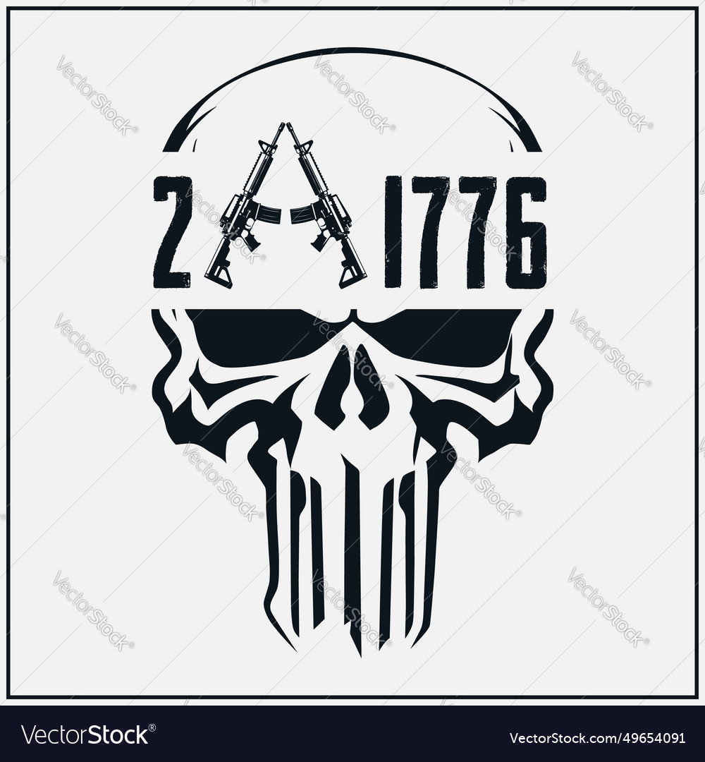 2a 2nd amendment second gun Royalty Free Vector Image