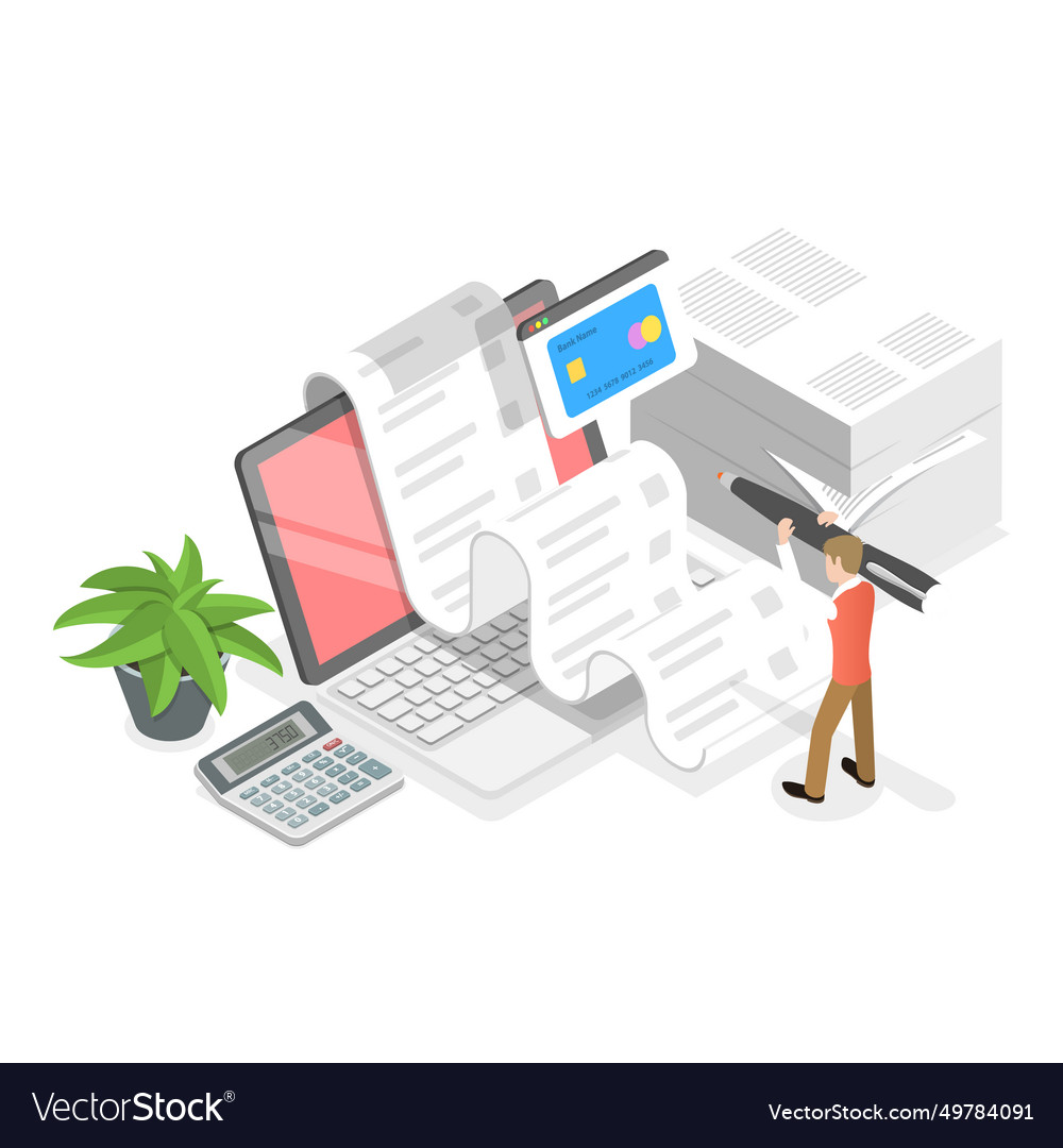 3d isometric flat of Royalty Free Vector Image