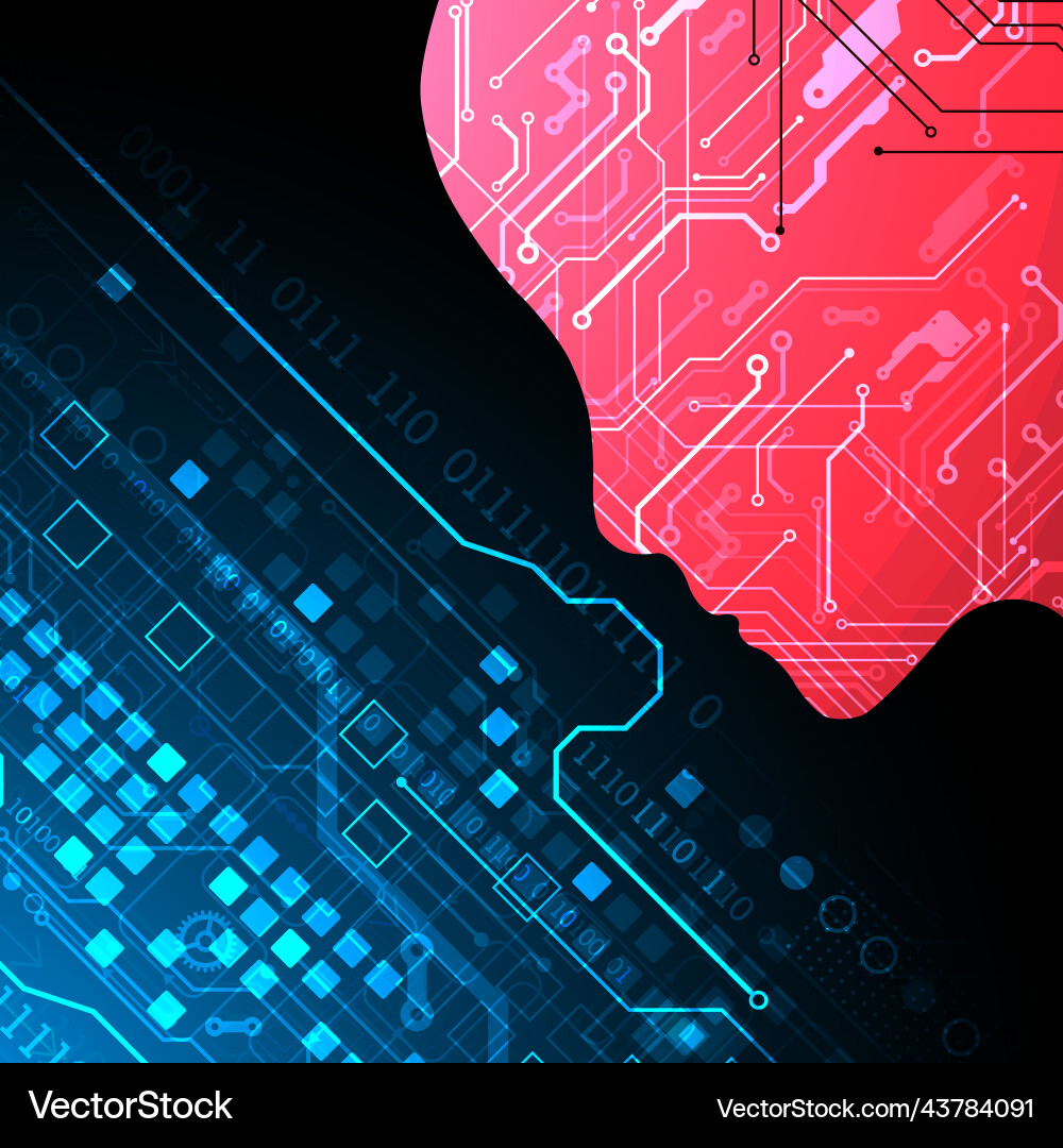 Abstract background on the theme of artificial Vector Image