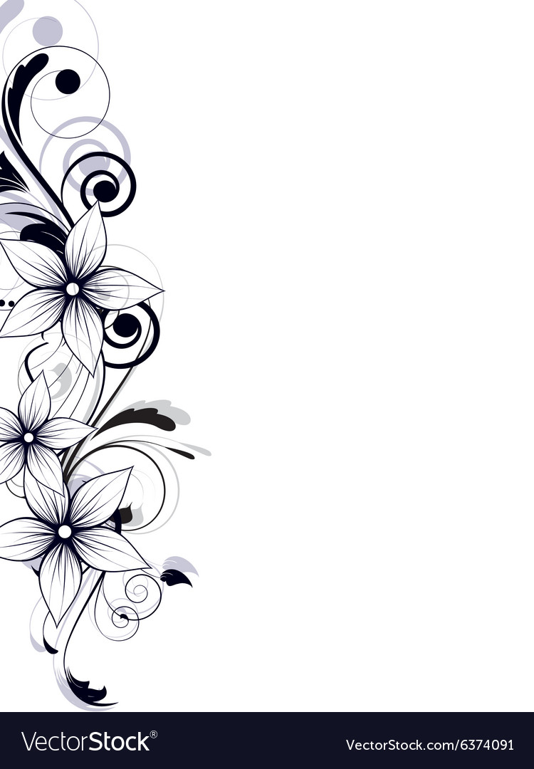Abstract Background With Floral Ornament Elements Vector Image
