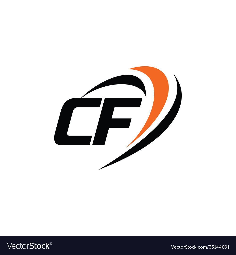 Cf monogram logo Royalty Free Vector Image - VectorStock