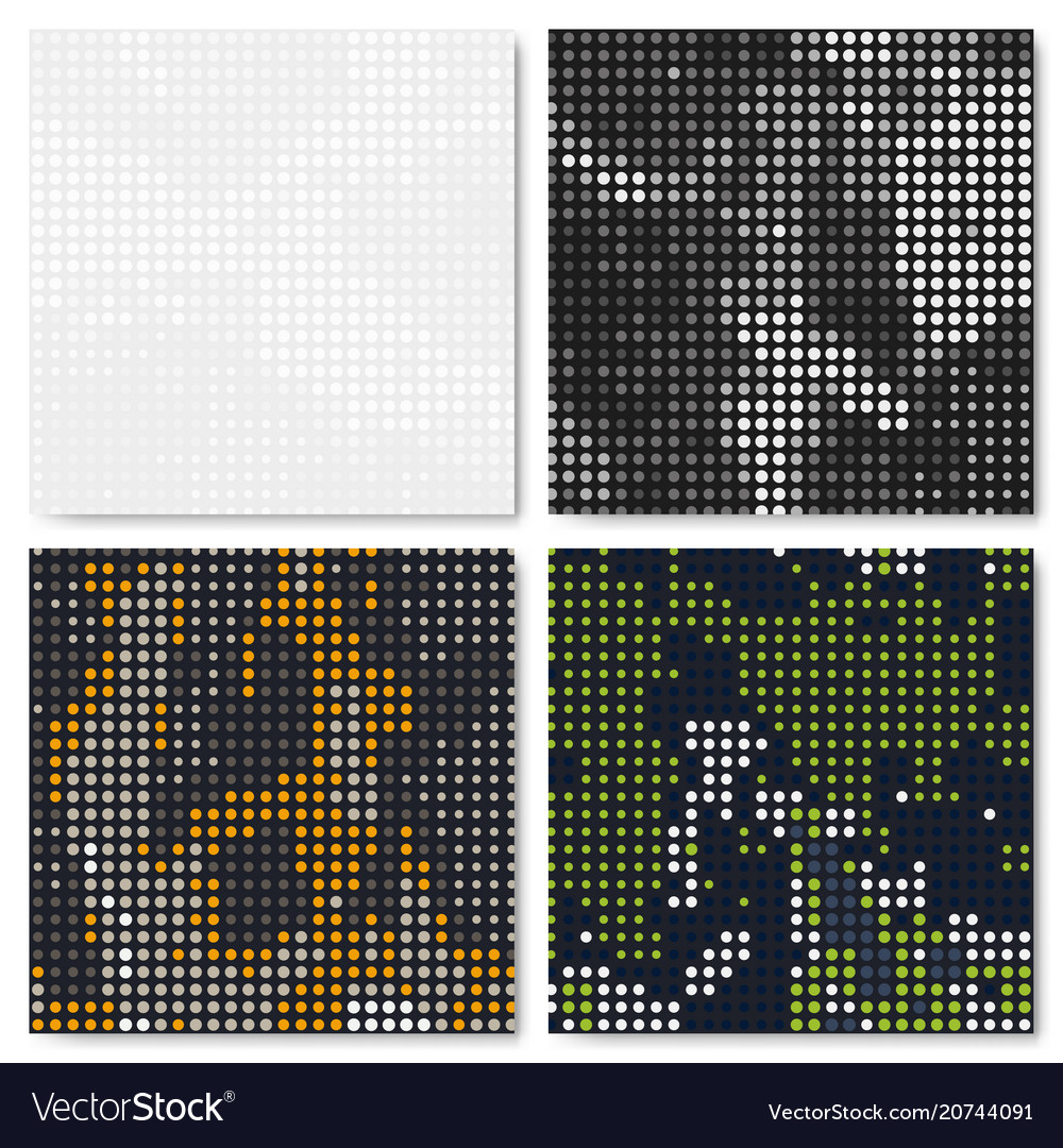 Dot seamless pattern set Royalty Free Vector Image