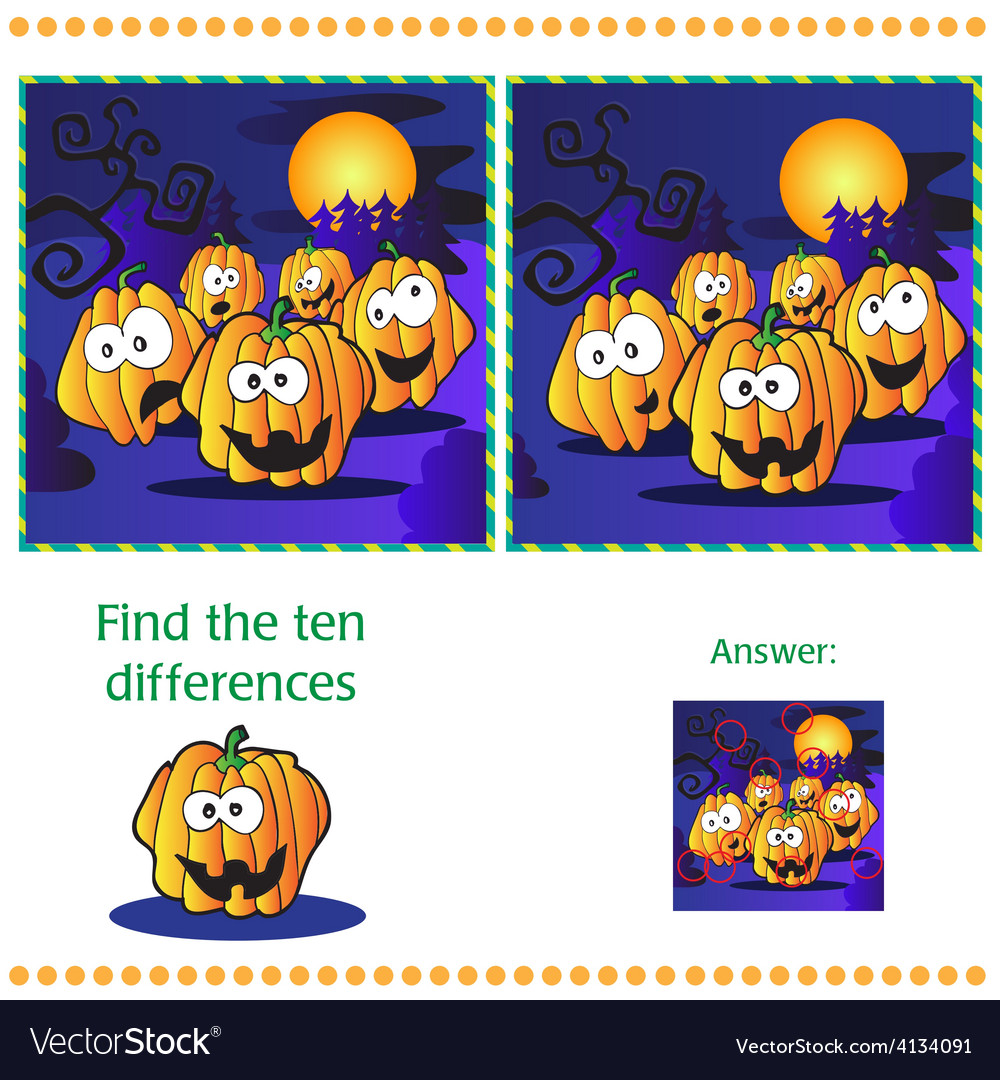 Find differences between the two images Royalty Free Vector