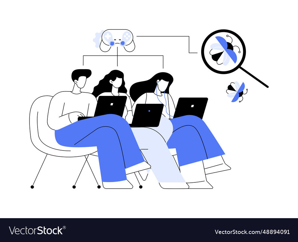 Game testing abstract concept Royalty Free Vector Image