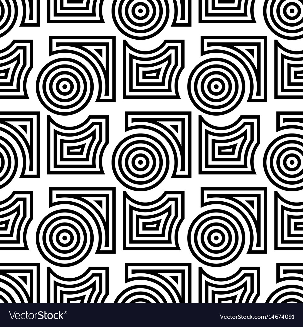 Geometric round shape seamless pattern Royalty Free Vector