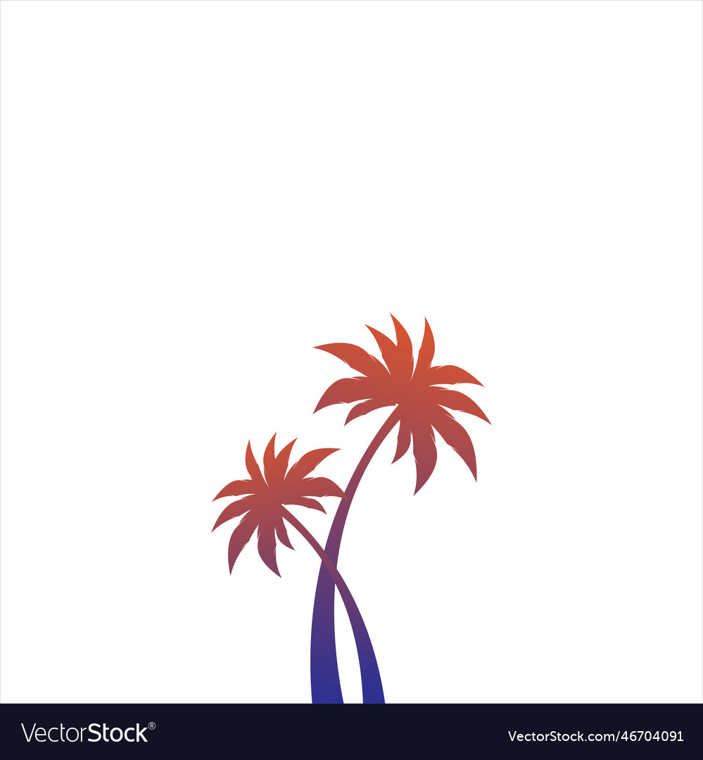 Gradient palm tree Royalty Free Vector Image - VectorStock