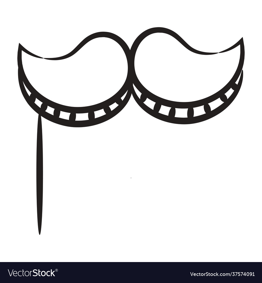 Moustache prop Royalty Free Vector Image - VectorStock