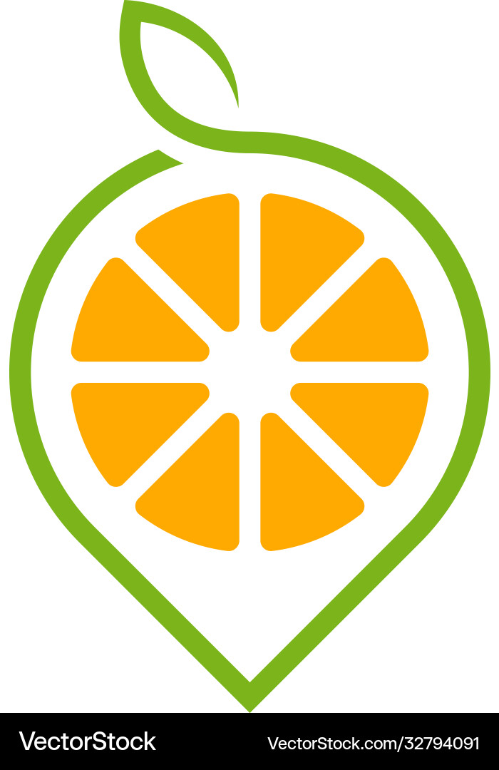Point with modern fresh orange logo fresh orange Vector Image