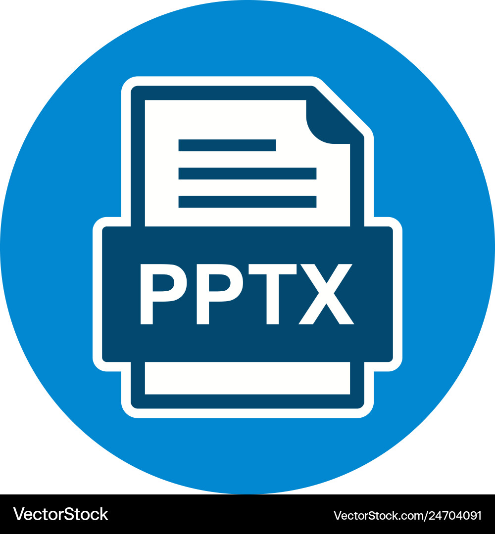 Pptx file document icon Royalty Free Vector Image