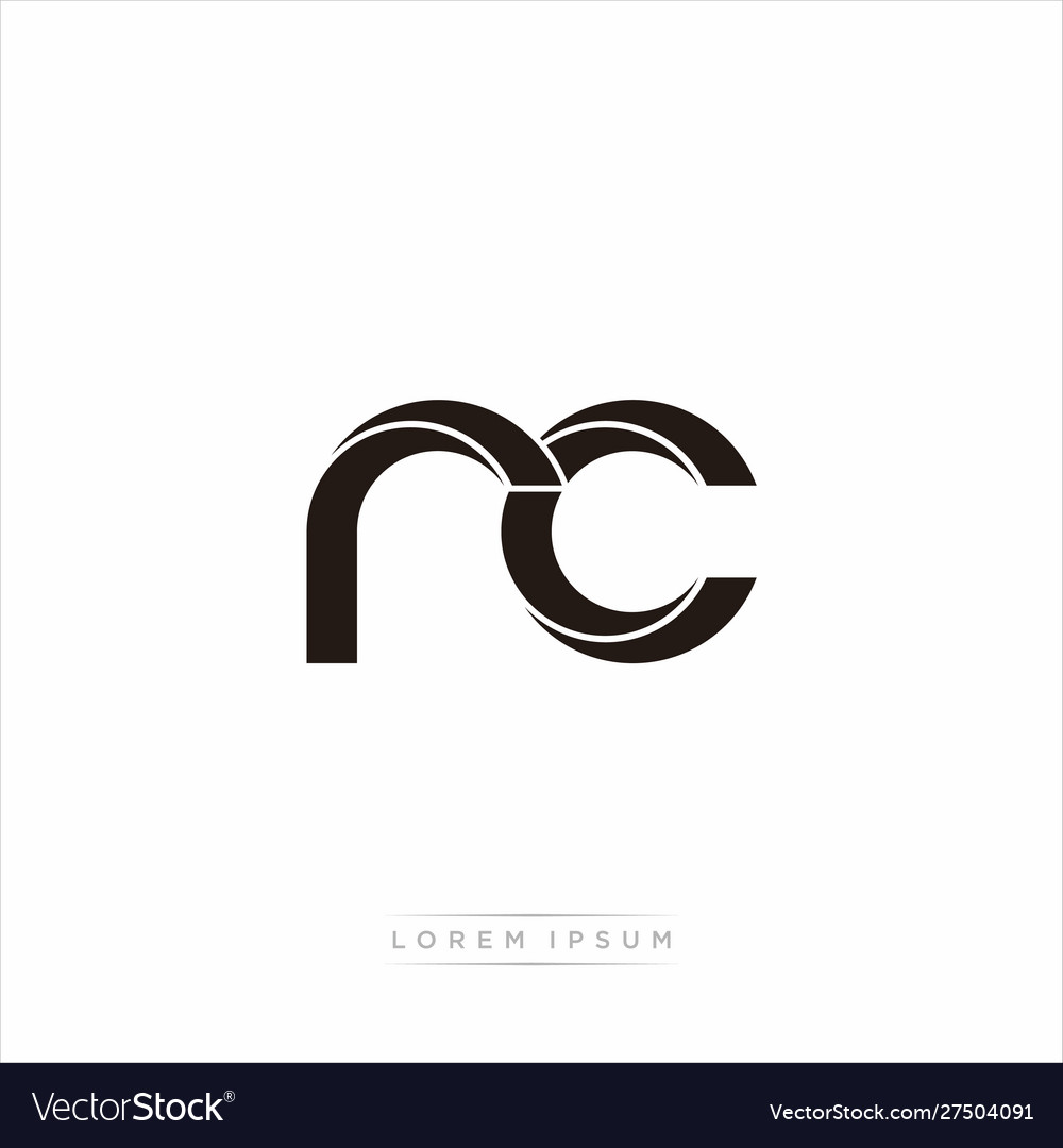 Rc initial letter split lowercase modern monogram Vector Image