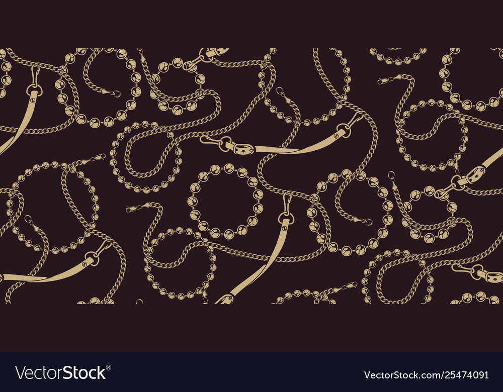 Seamless pattern chains Royalty Free Vector Image
