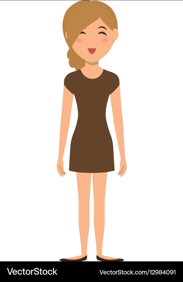 Woman cartoon isolated Royalty Free Vector Image