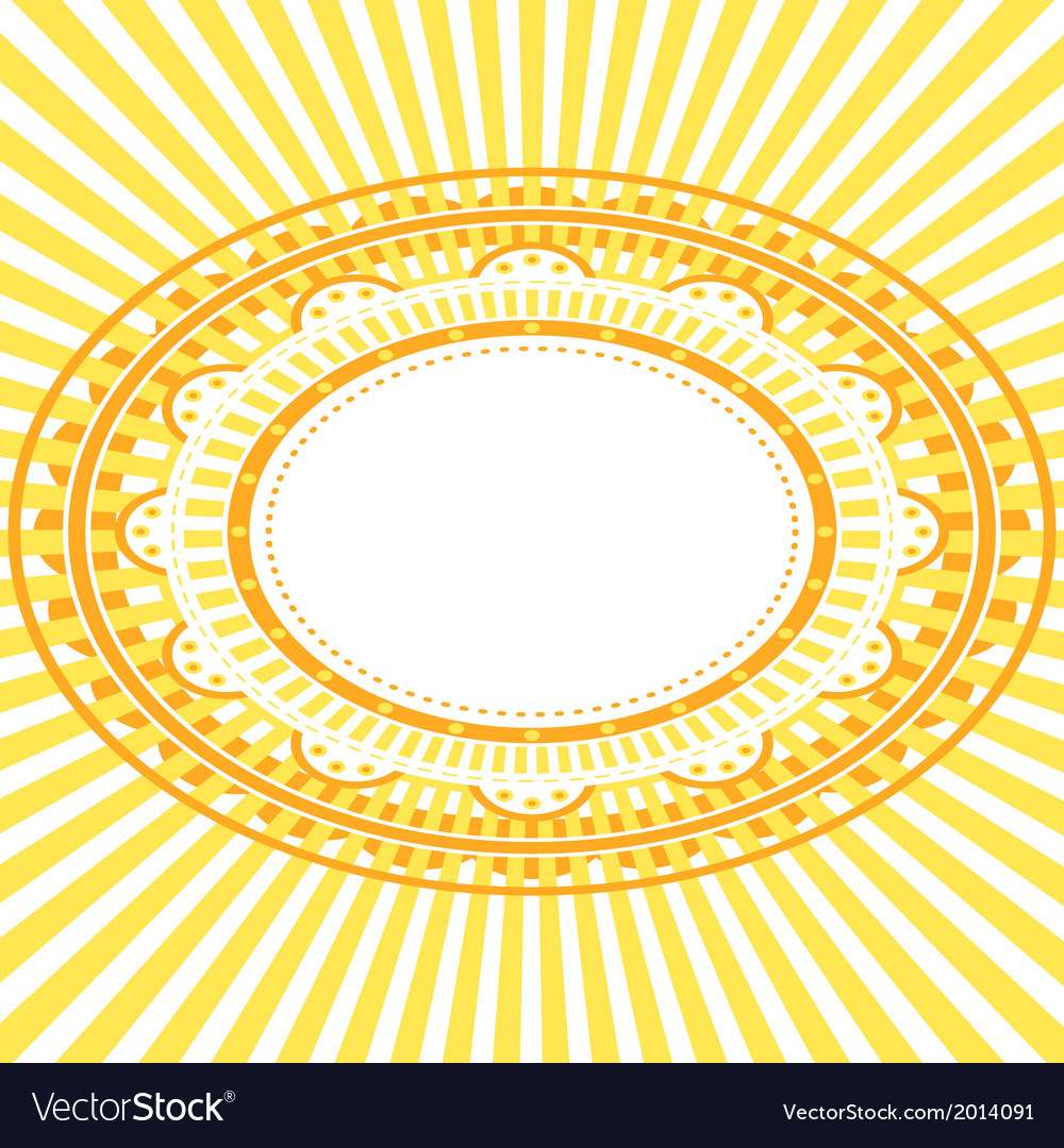 Yellow oval frame Royalty Free Vector Image - VectorStock