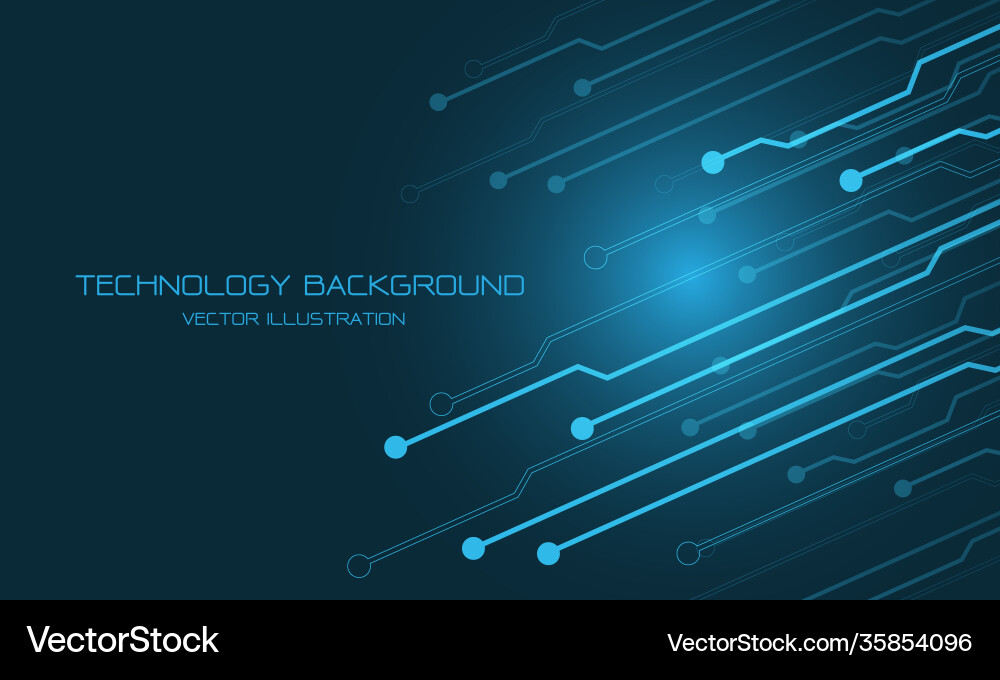 Abstract blue technology cyber circuit futuristic Vector Image