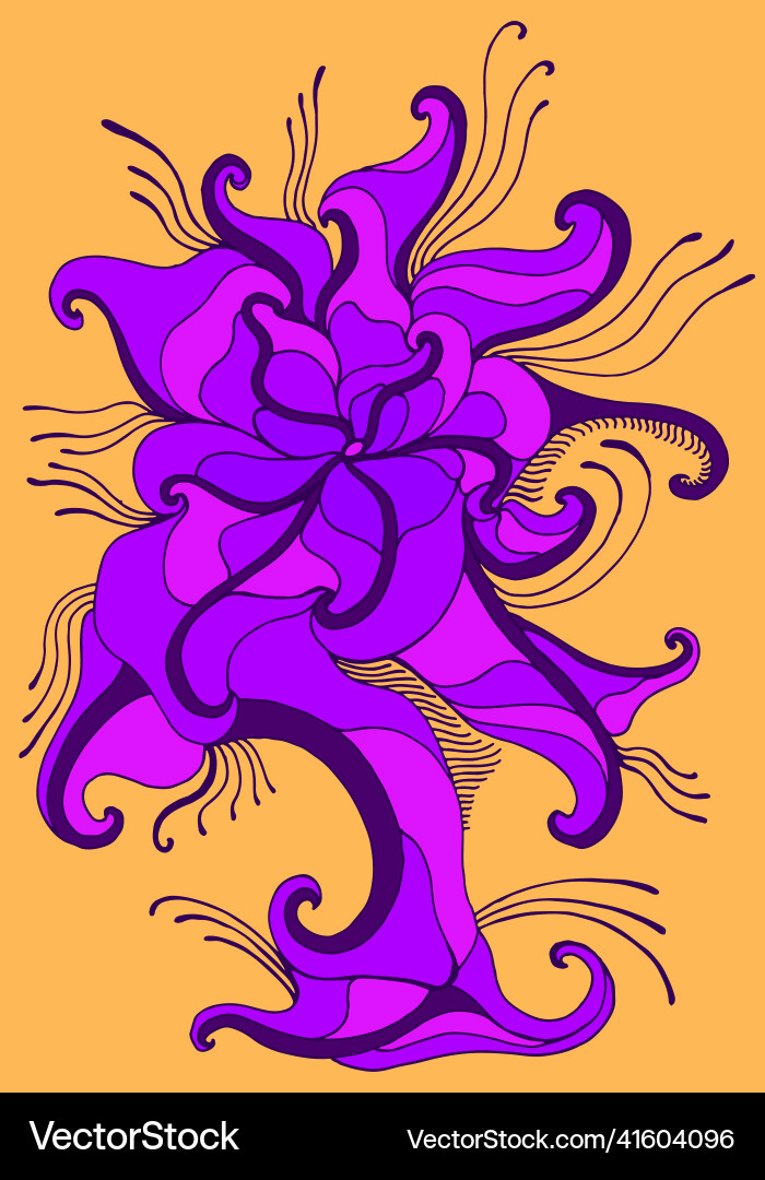 Abstract colorful flower trippy psychedelic style Vector Image