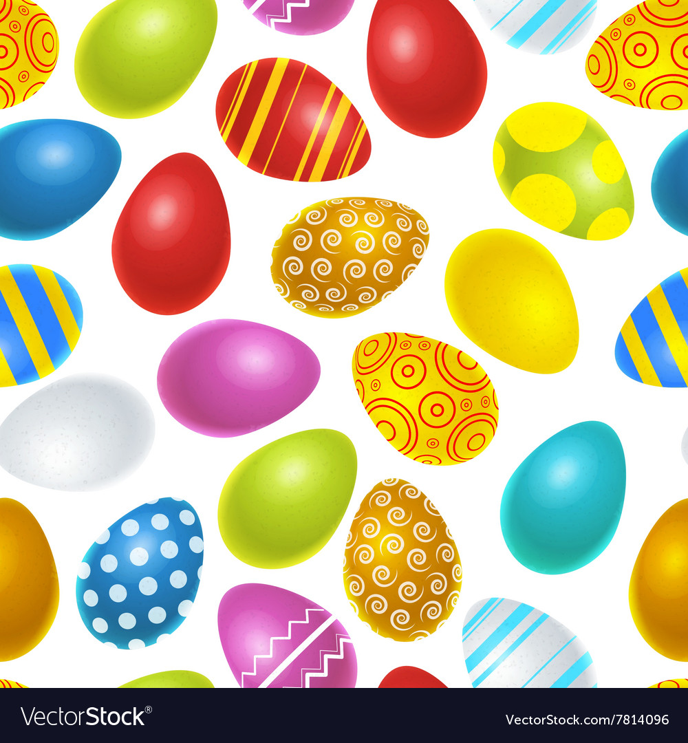 Bright colourful easter eggs seamless pattern Vector Image