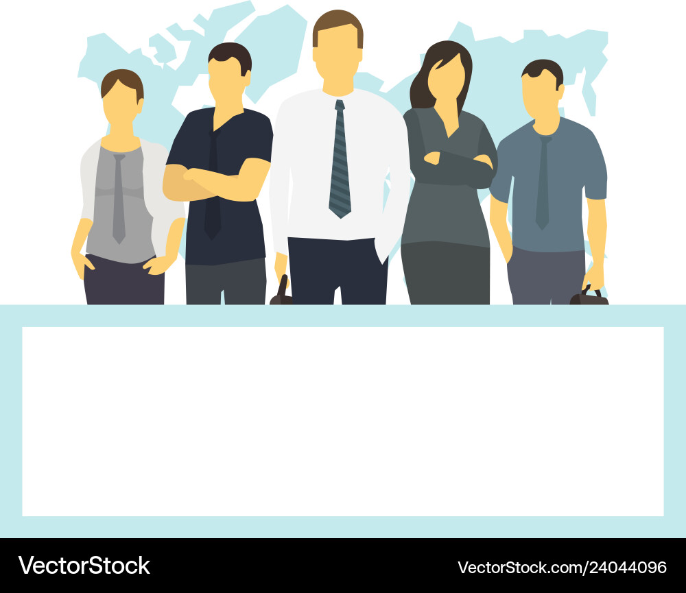 Business team and frame place for text company Vector Image