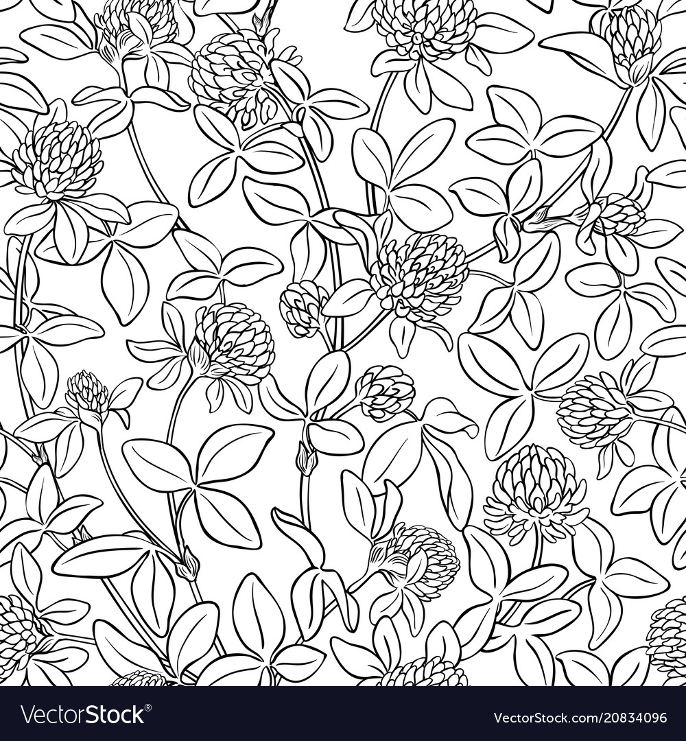 Clover seamless pattern Royalty Free Vector Image