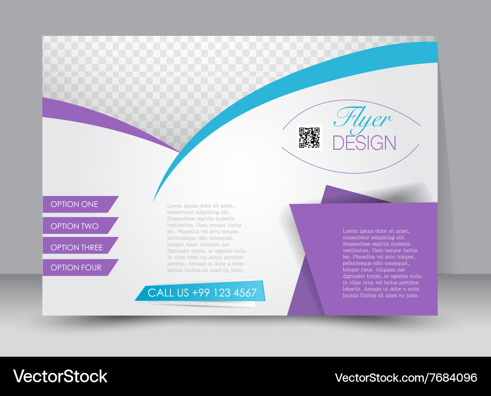 Flyer brochure magazine cover template design Vector Image