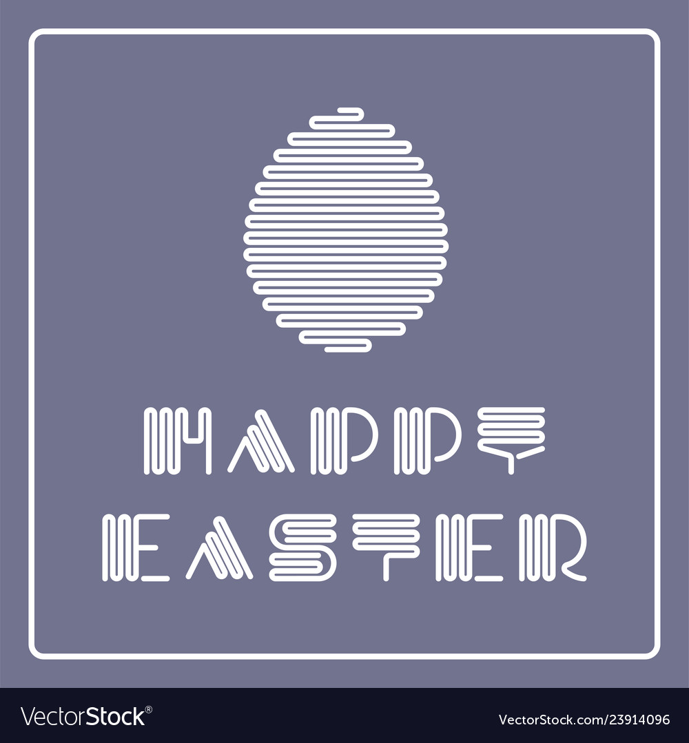 Happy easter background with striped Royalty Free Vector