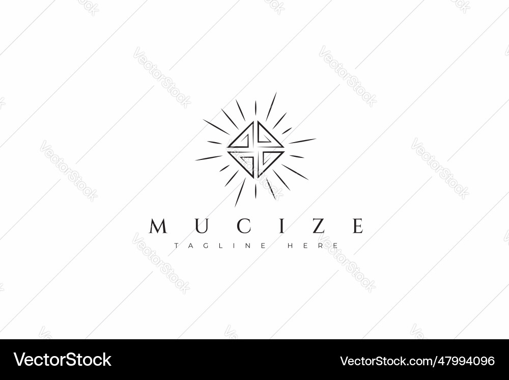 Logo abstract cube for apocalypse mystery pendant Vector Image
