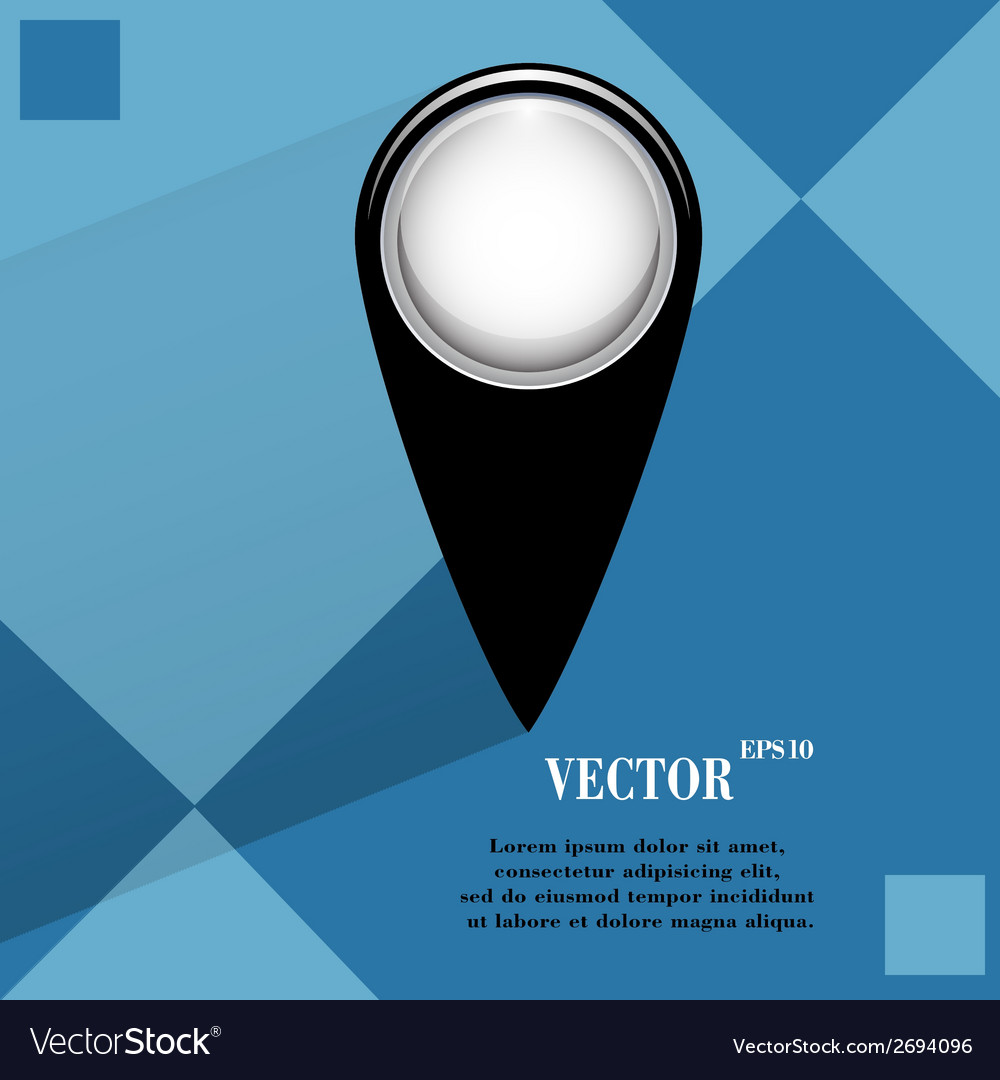 Map pointers flat modern web button on a flat Vector Image