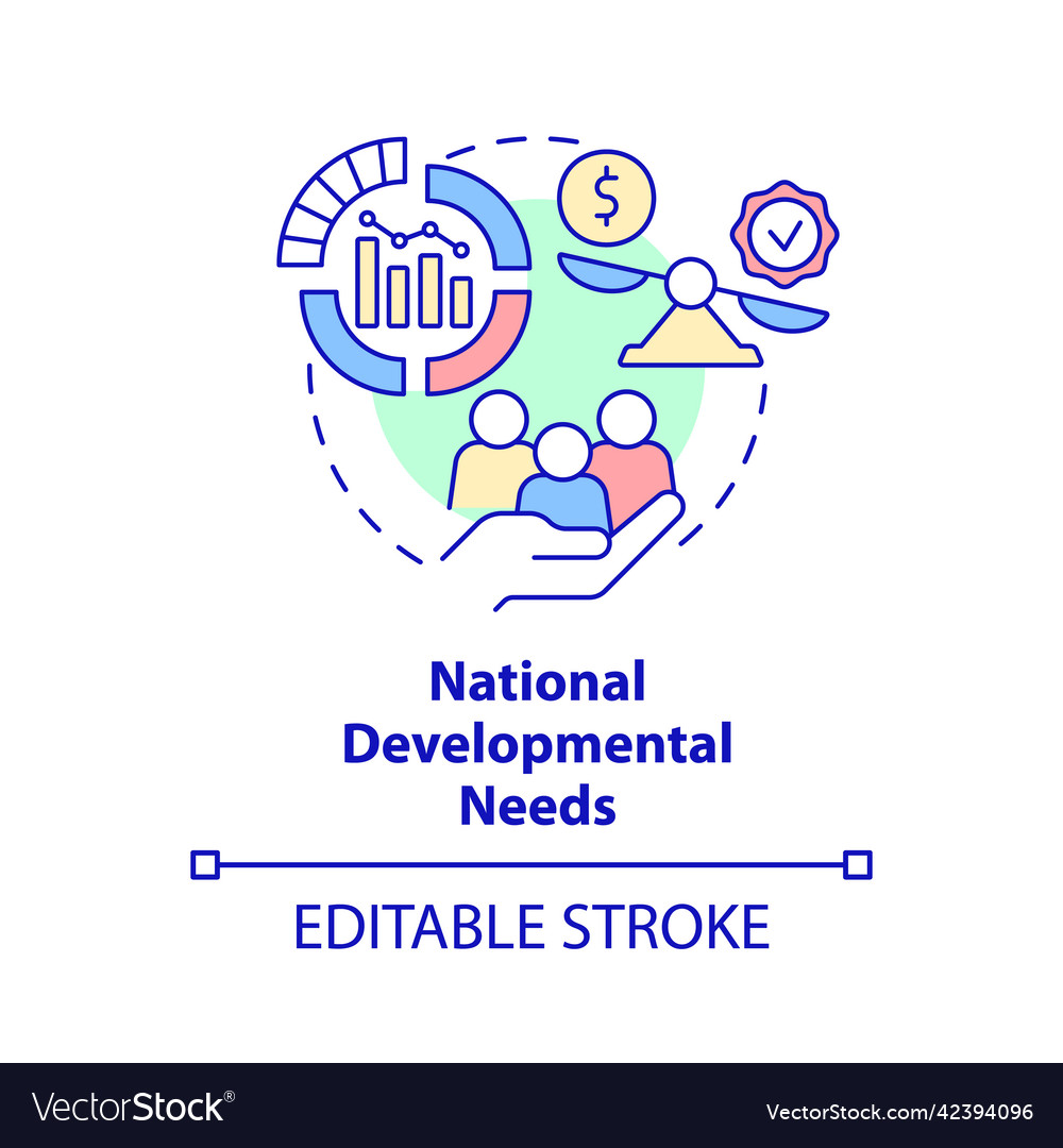 National developmental needs concept icon Vector Image National developmental needs concept icon Vector Image