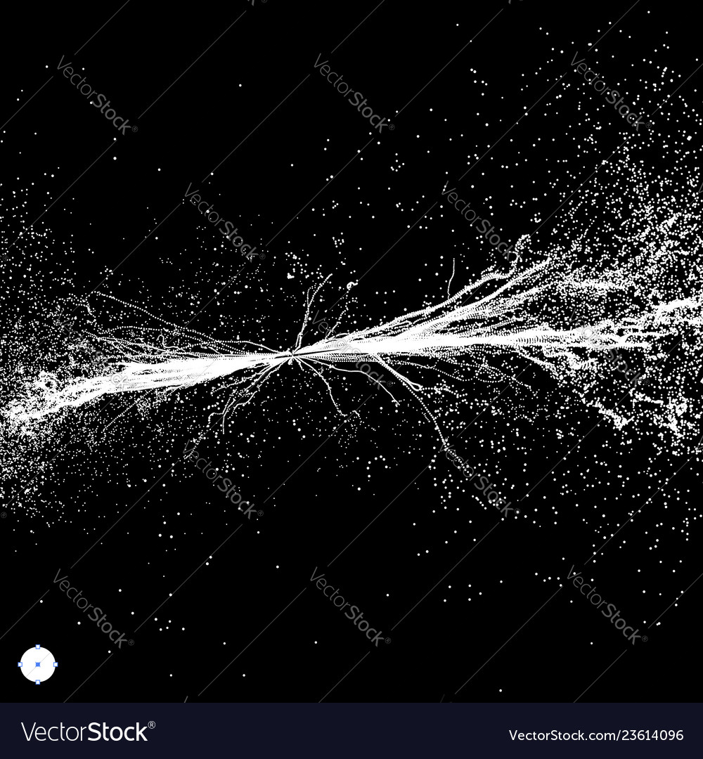 Point explode array with dynamic emitted particles