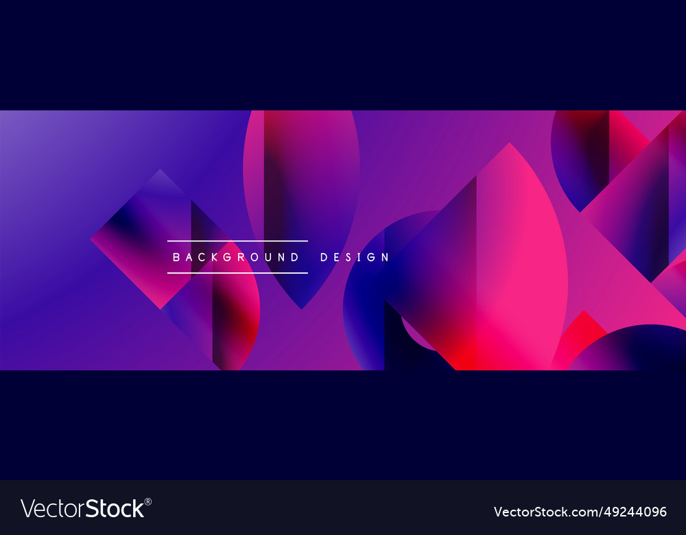 Simple geometric forms - dynamic geometric Vector Image