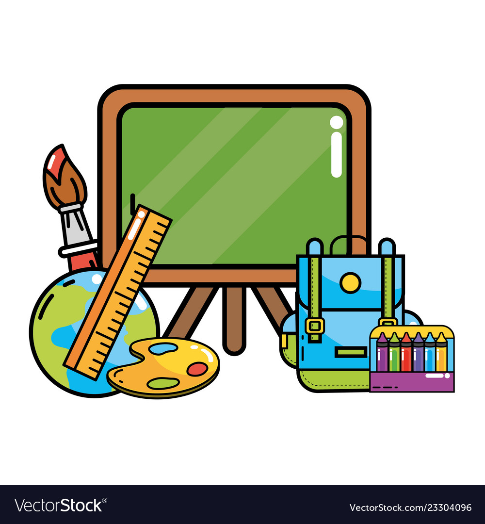 Study element cartoon Royalty Free Vector Image