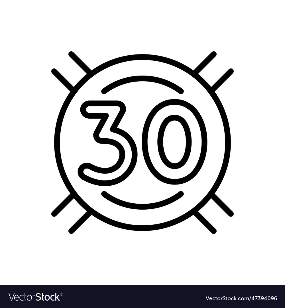 Thirty Royalty Free Vector Image - VectorStock