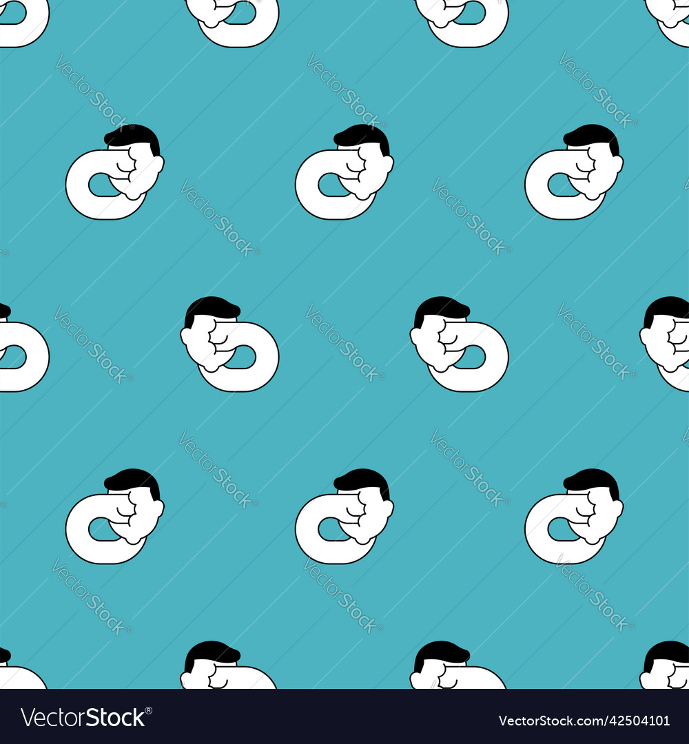 Beat yourself pattern seamless punch Royalty Free Vector