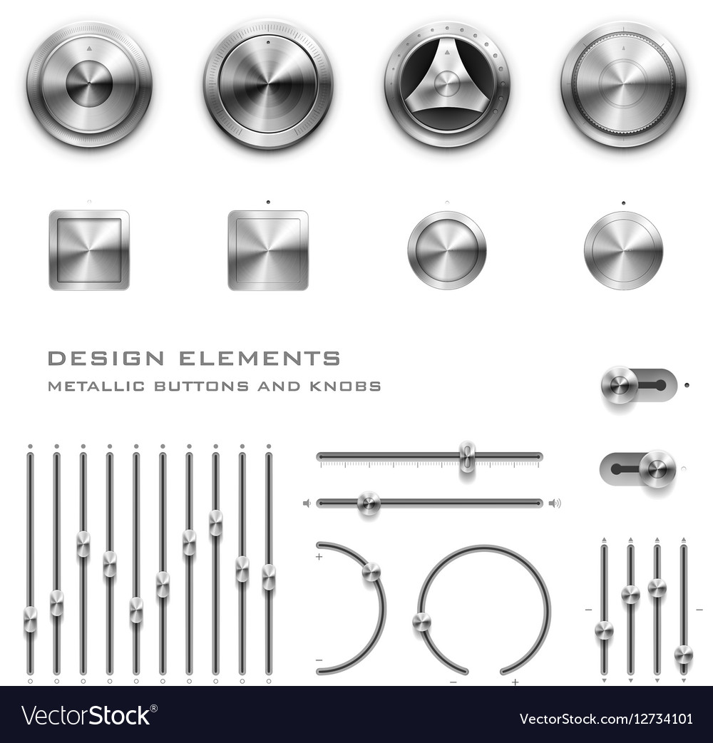 Buttons and knobs Royalty Free Vector Image - VectorStock