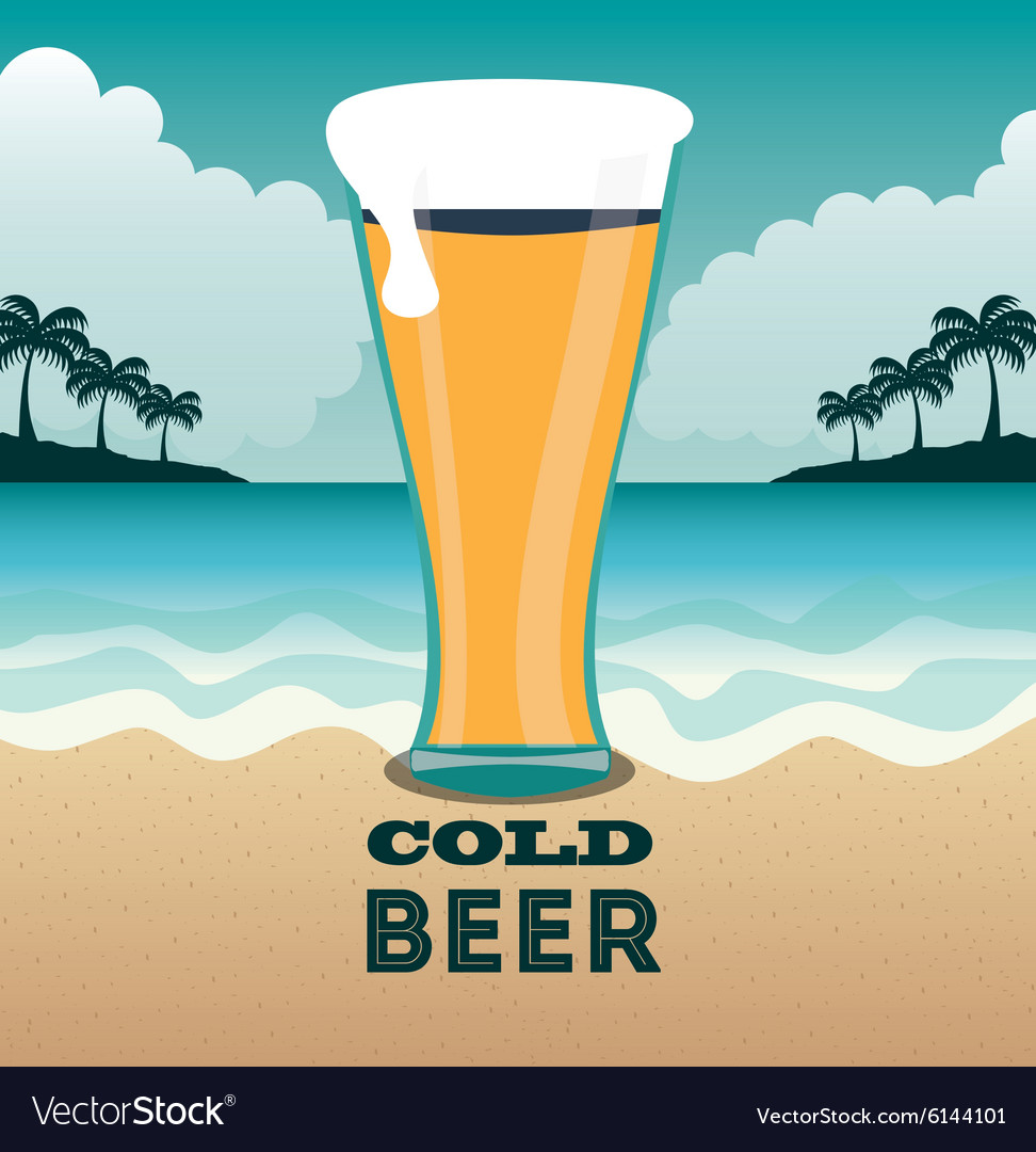 Cold beer Royalty Free Vector Image - VectorStock