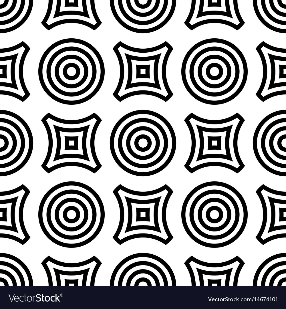 Geometric round shape seamless pattern Royalty Free Vector